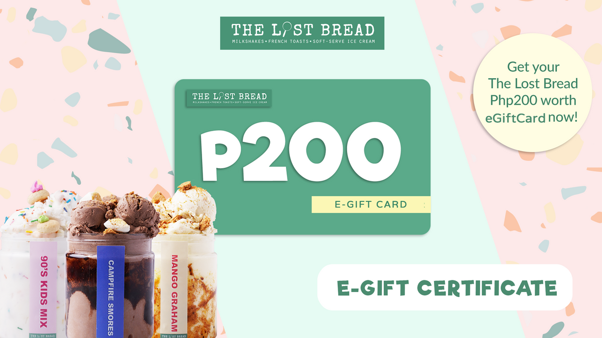 Php200 Worth Gift Certificate | The Lost Bread Online